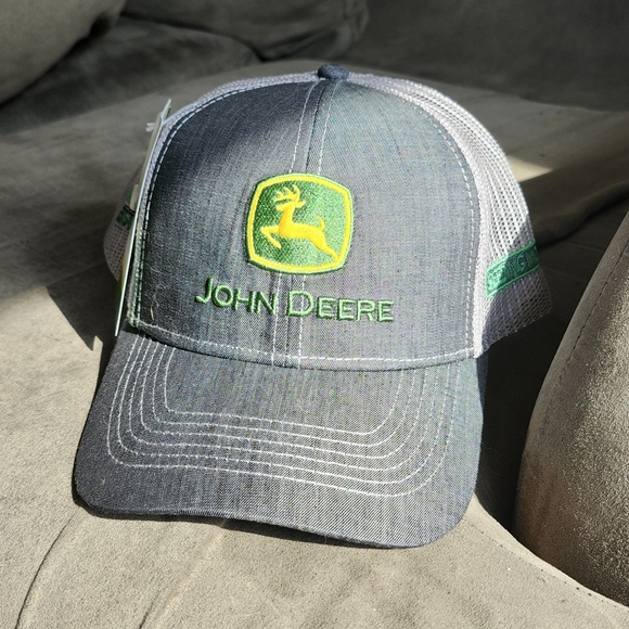 John Deere | Accessories | John Deere Grey Denim Trucker Hat Employee ...